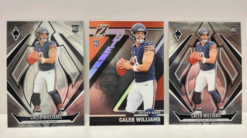 Caleb Williams - 3 Rookie Card Lot (Zenith Z-Team and Panini Phoenix ...