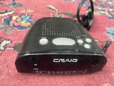 CRAIG Medium Size LED Display AM FM Radio Digital Alarm Clock Model ...