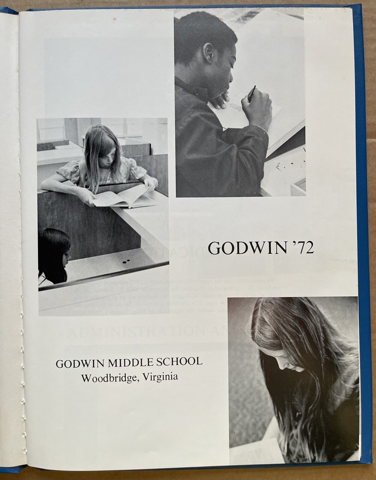 1972 MILLS E. GODWIN MIDDLE SCHOOL YEARBOOK, THE GODWIN, WOODBRIDGE, VA ...