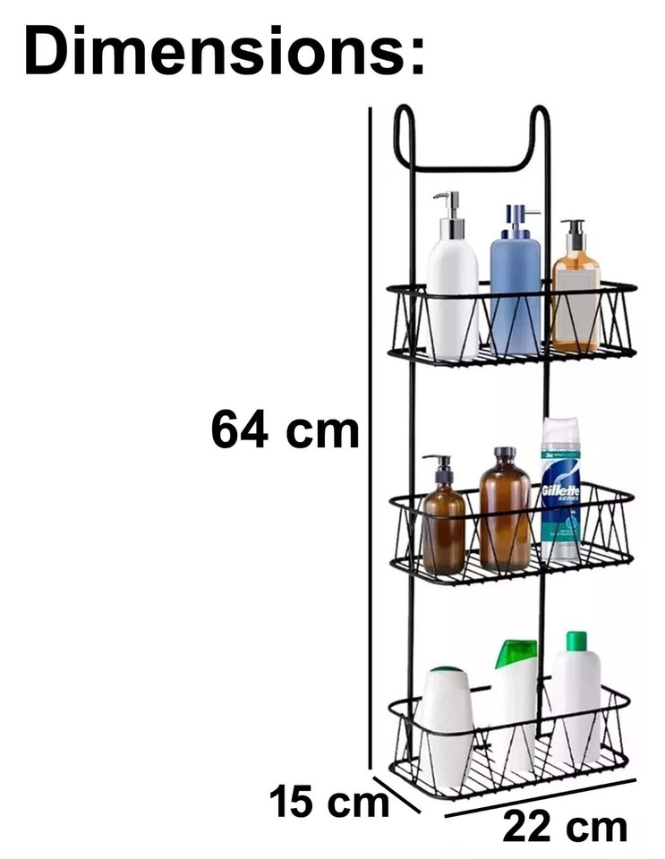 Hanging Over Door Screen Shower Caddy Bathroom Storage Rack Tidy Modern ...