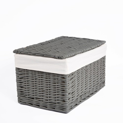 Natural Finish Wicker Trunk Baby Nursery Toys Blanket Storage Chest ...