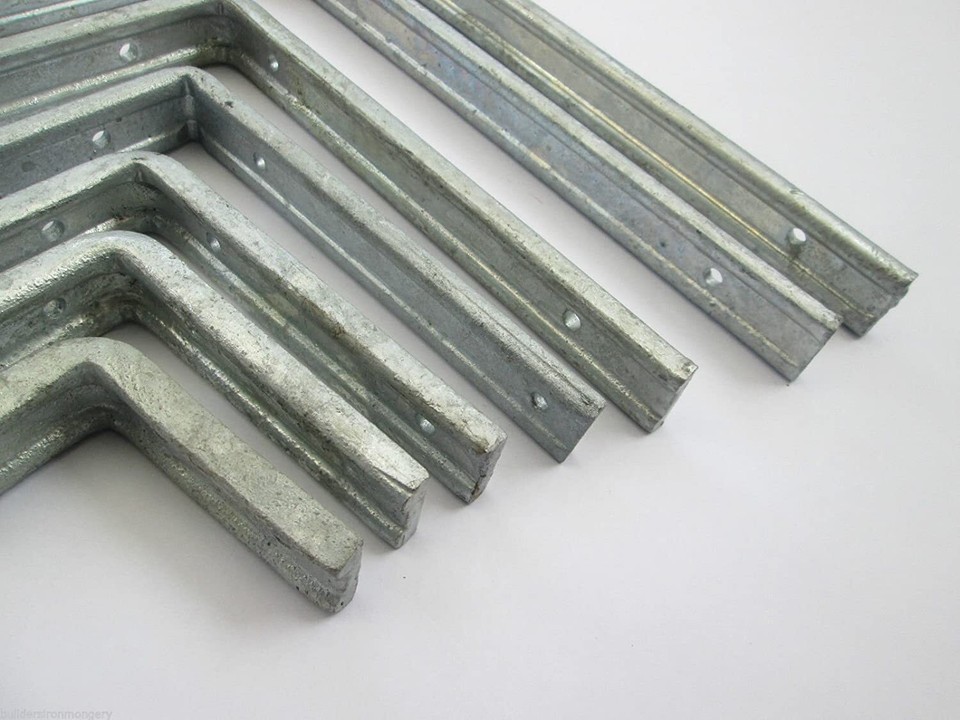 Fluted Angle Brackets Heavy Duty Galvanised Shelving Shed Garage ...