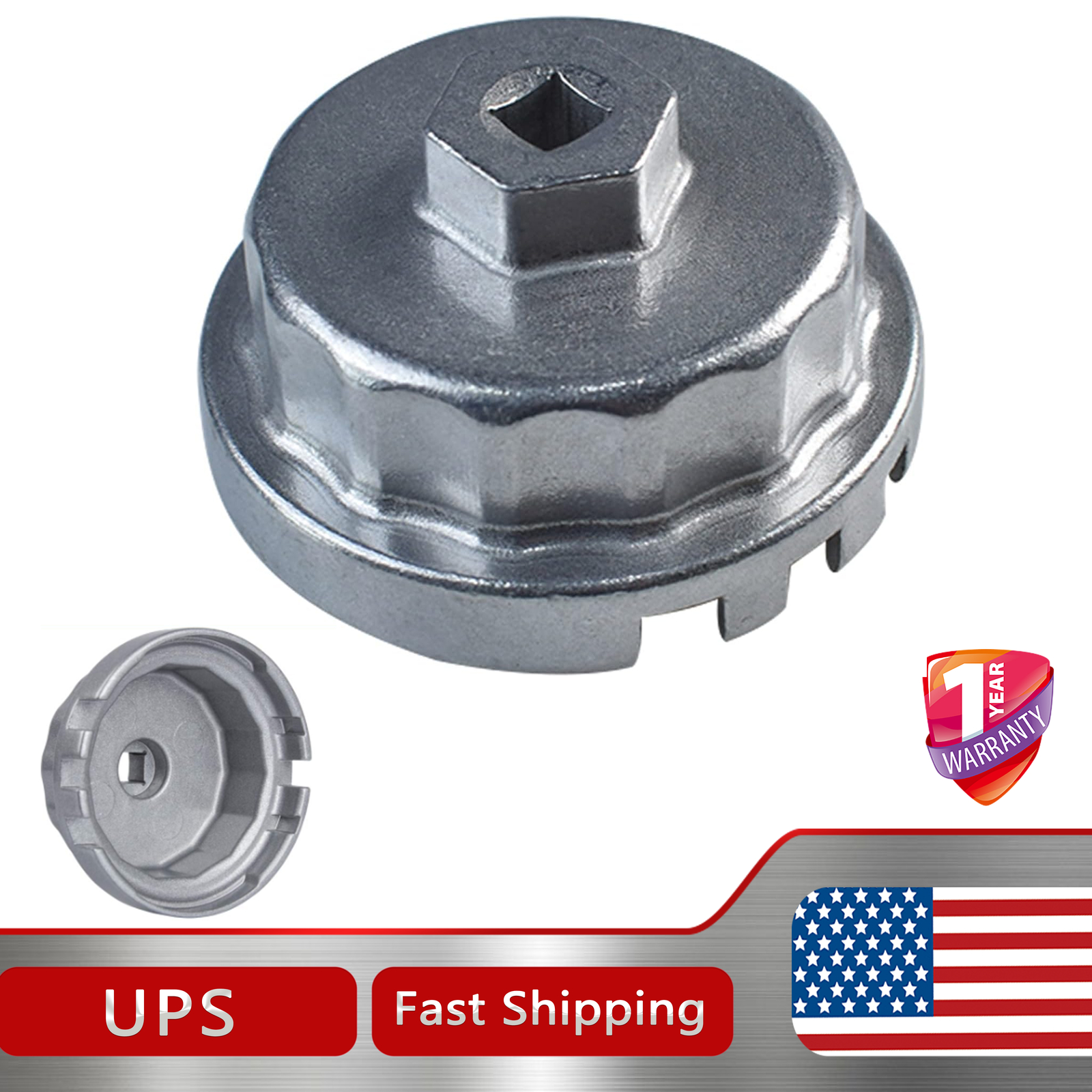 Oil Filter Cap Wrench Cup Socket Remover Tool For Toyota Lexus 64MM 14 ...