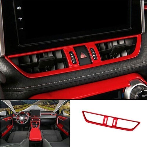 ABS Red For Toyota RAV4 2019-2023 Decoration Middle Air Outlet Vent ...