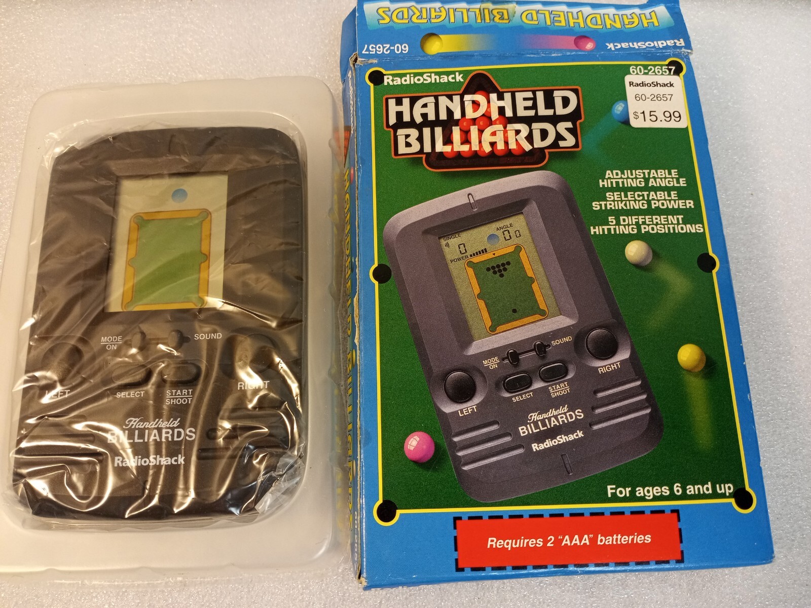 Vintage 1990s RadioShack Radio Shack Handheld Billiards LCD Game CIB 60 ...