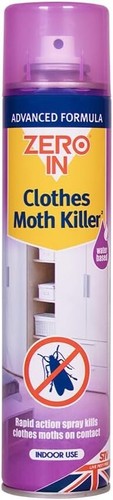 Aerosol Moth Killer Spray Zero In Clothes 300ml Fresh Cloth Protector ...
