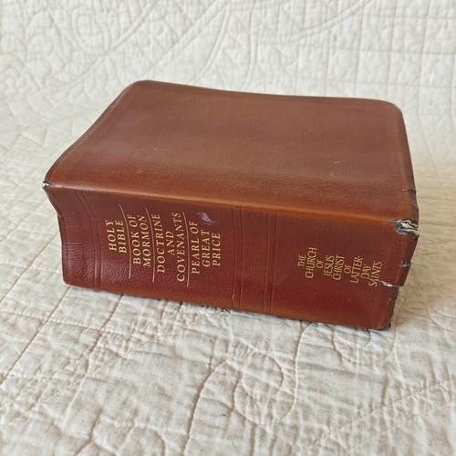 1989 LDS Quad Holy Bible Book Of Mormon Doctrine Covenants Pearl ...