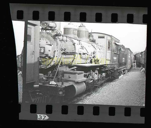 WAB WABASH Alco 2-6-0 Steam Locomotive #573 - Vintage Railroad Negative ...
