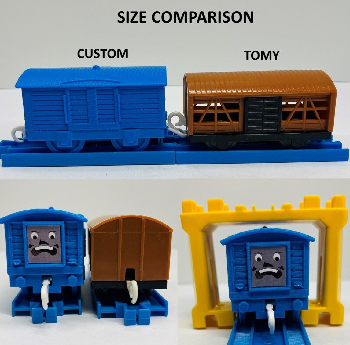 Thomas & Friends Trackmaster CUSTOM Blue Glow In Dark Box Car Train ...