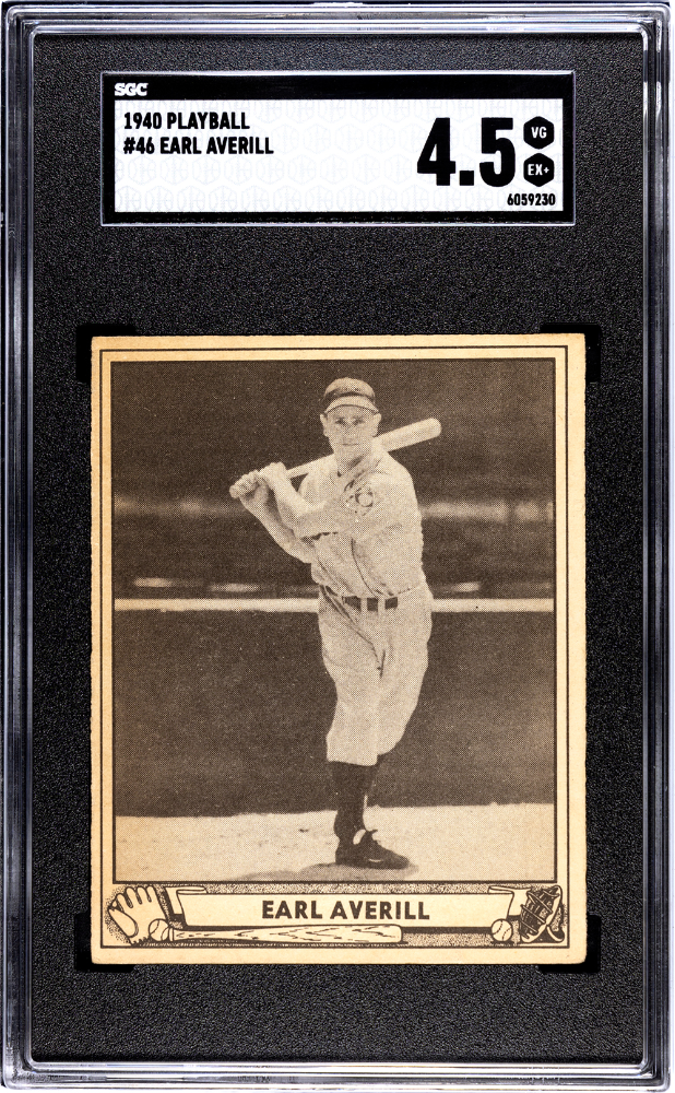 1940 Playball Earl Averill #46 SGC 4.5 | eBay