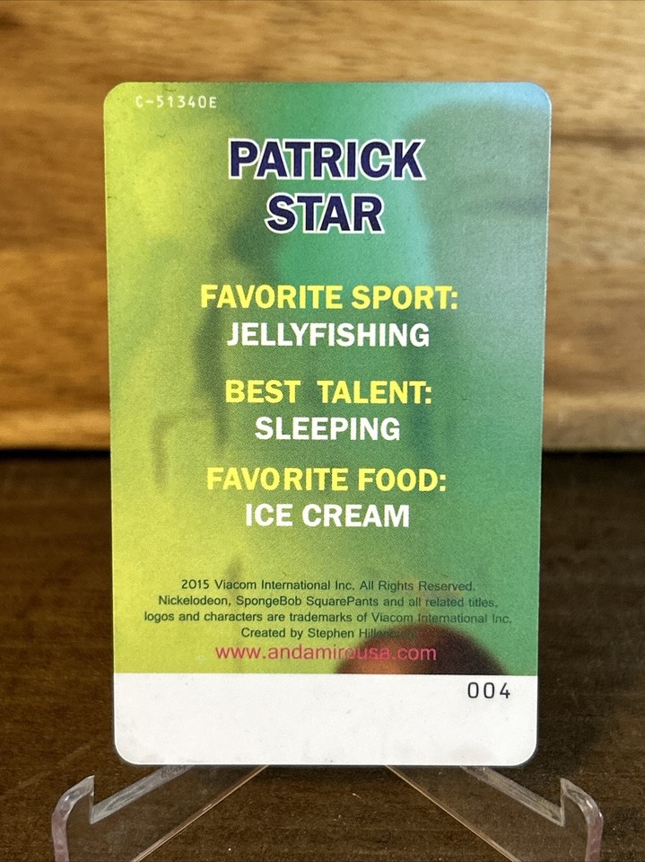 SPONGEBOB SQUAREPANTS - ARCADE - COIN PUSHER CARDS - PATRICK STAR No ...