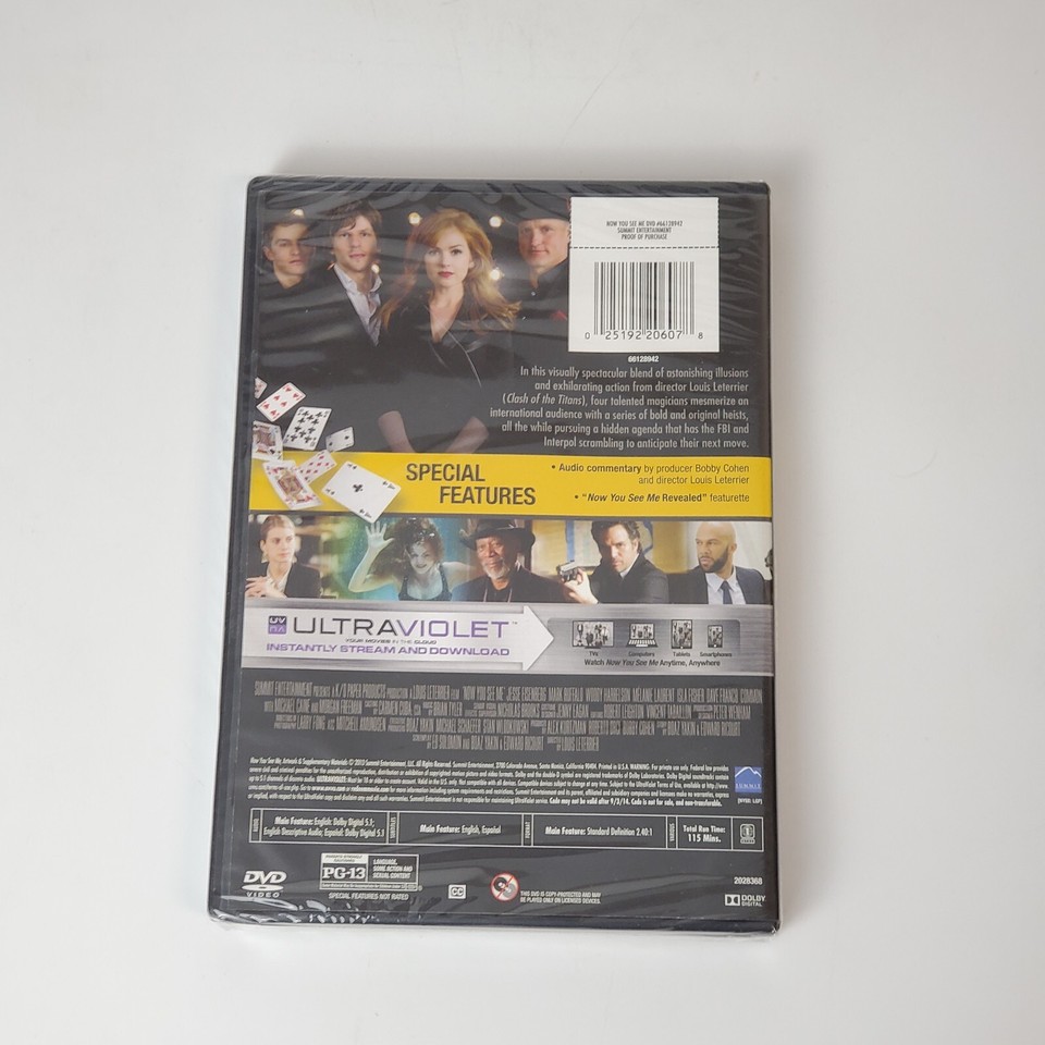Now You See Me (DVD, 2013) Mark Ruffalo - Morgan Freeman 25192206078| eBay