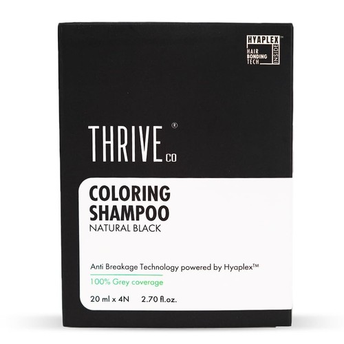 ThriveCo Coloring Shampoo Hyaplex™Natural Black Easy Application Rich ...