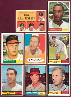 1961 Topps Baseball $1.79 Per Pick You Pick Complete Your Set EX/NRMT ...