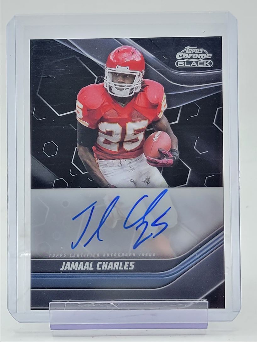JAMAAL CHARLES 2023 TOPPS COMPOSITE CHROME BLACK AUTOGRAPH AUTO Q0786 ...