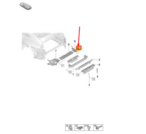 Porsche 911 992 Air Duct For Rear Bumper Center 992807192 NEW ORIGINAL ...