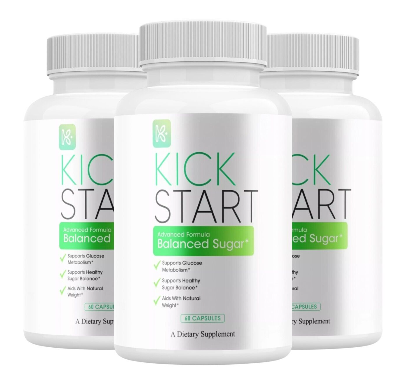 (3 Pack) Kick Start Blood Capsules, KickStart Balanced Sugar Supplement Pills | eBay