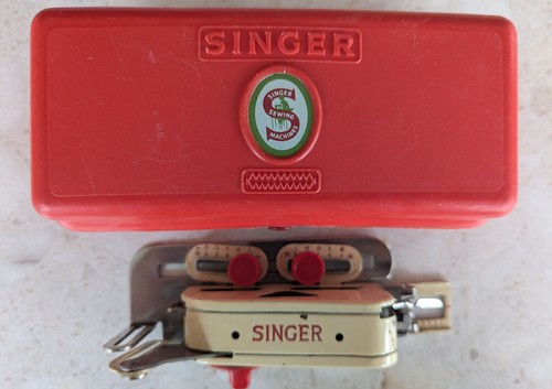 Vintage Red Singer Simanco Buttonhole Attachment 86718 with Singer ...