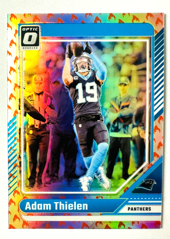 2024 Donruss Optic Adam Thielen SILVER Fire Emoji Prizm Card #29 ...