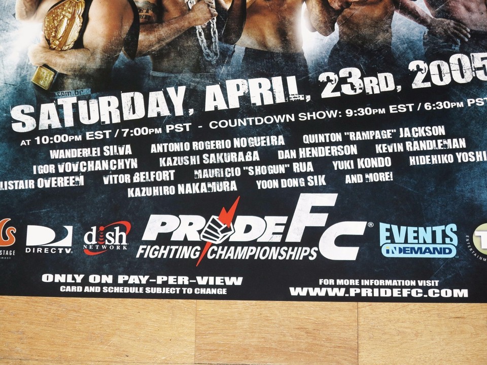 Pride FC Poster 2005 - Shogun Rua Wanderlei Silva Vitor Belfort ...