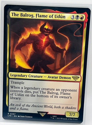 MTG The Balrog Flame of Udun 0297 Rare Lord of the Rings Magic Card LTR ...