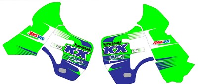 Decals for Kawasaki KX500 1988-2004 GRAPHICS stickers old school | eBay