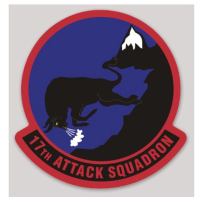 4" AIR FORCE 17TH ATTACK SQUADRON VINYL STICKER DECAL | eBay