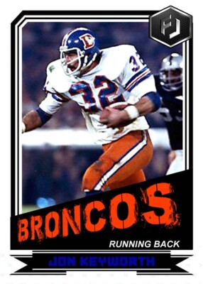 ACEO JON KEYWORTH DENVER BRONCOS CUSTOM HAND MADE ART CARD | eBay