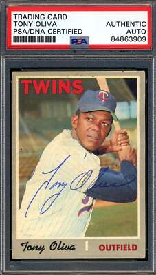 Tony Oliva PSA DNA Signed 1970 Topps Autographed | eBay