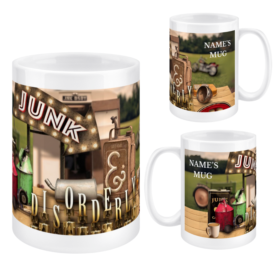 Junk And Disorderly Mug Personalised Name Gift Dad British TV Series ...