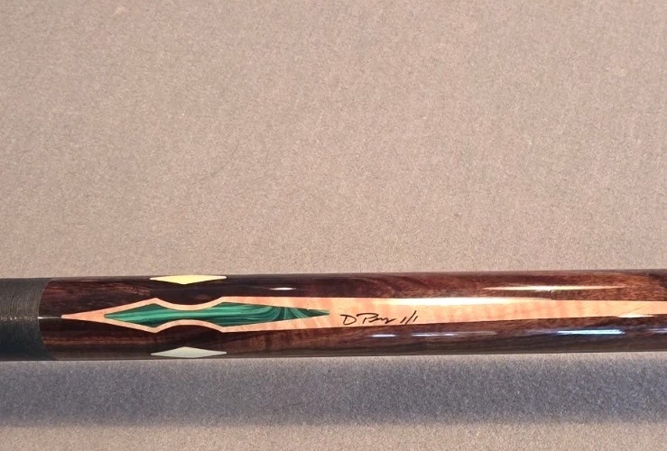 Dale Perry Custom Pool Cue With Green Malachite Inlays (19 Oz) | eBay