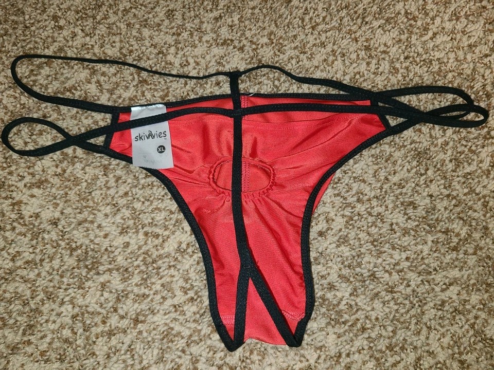 Men's Vintage Skivvies G-String Thong Red XL With Built In C Ring NWT ...