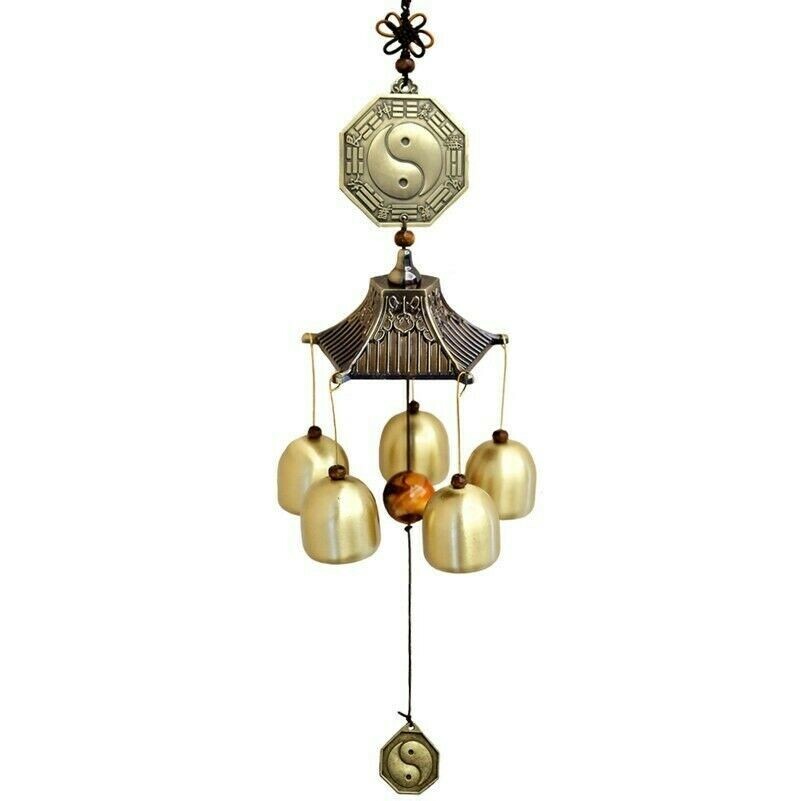 Chinese Feng Shui Bell Vintage Exorcise Evil Spirits Hanging Wind Chime ...