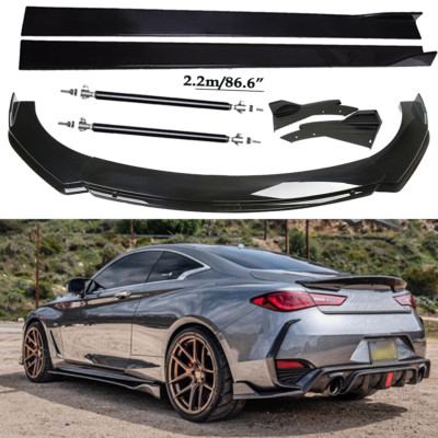 Front Bumper Lip Spoiler Diffuser Splitter Rear Side Skirt For Infiniti ...