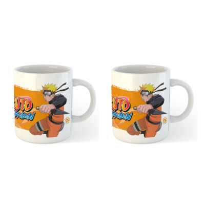 2x Naruto Shippuden Anime Teen/Adult Themed Cartoon Mug Coffee Cup Set ...