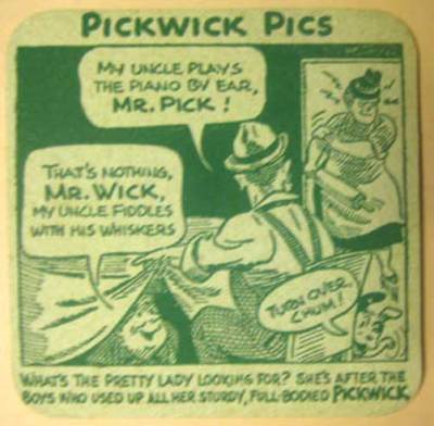 PICKWICK ALE, Beer COASTER, Mat, PIANO, Boston, MASSACHUSETTS | eBay