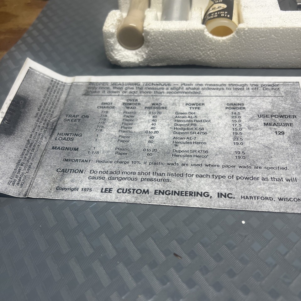 VINTAGE LEE LOADER HANDLOADER ORIGINAL . 20 Gauge 2 3/4 COMPLETE SET | eBay