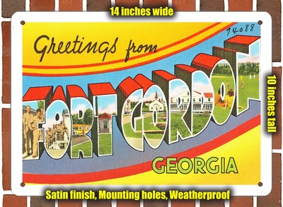 Metal Sign - Georgia Postcard - Greetings From Fort Gordon Georgia | eBay