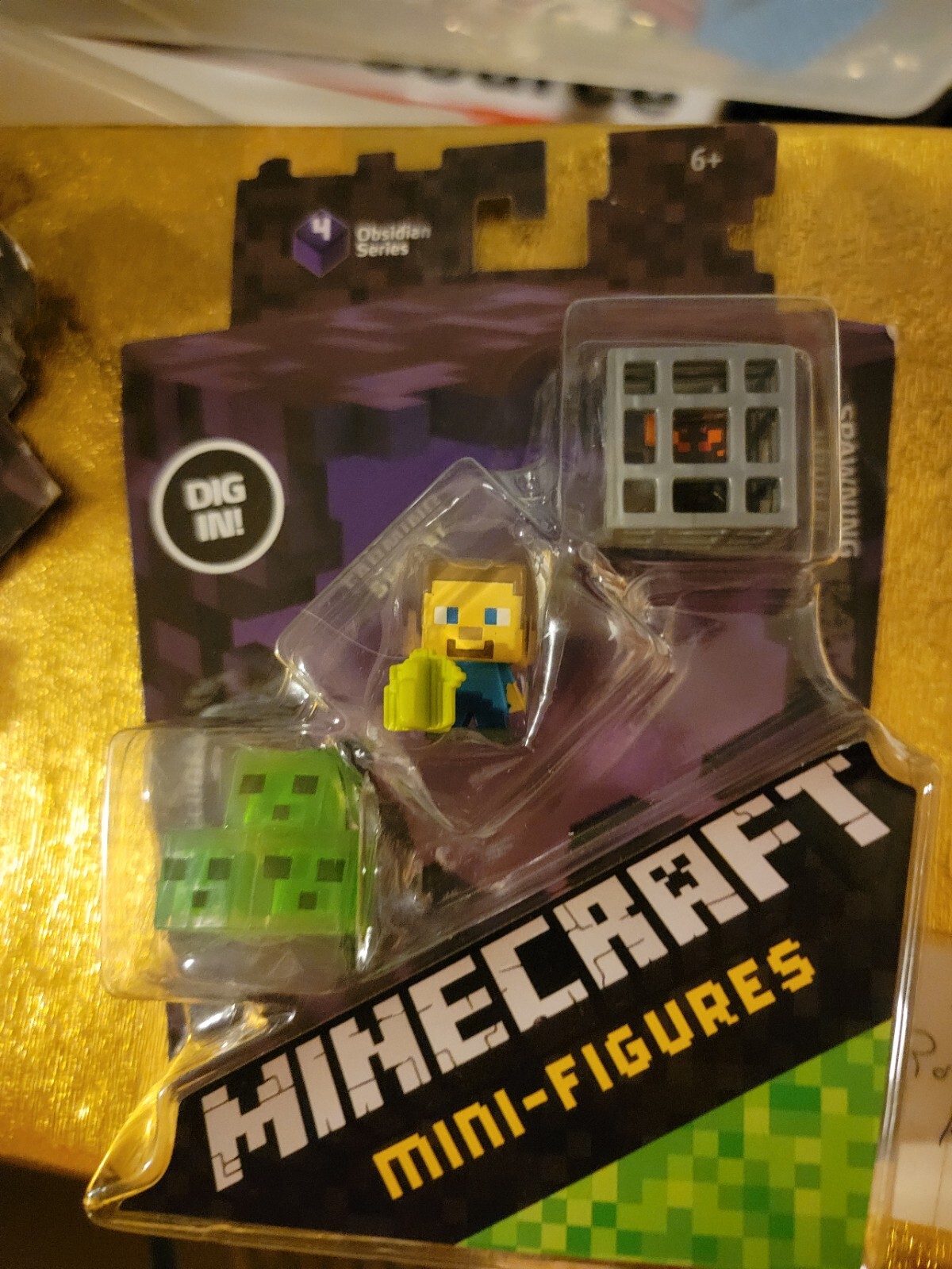 Mojang Minecraft Obsidian Series 4 Slime Cube Trio, Steve? Farming ...