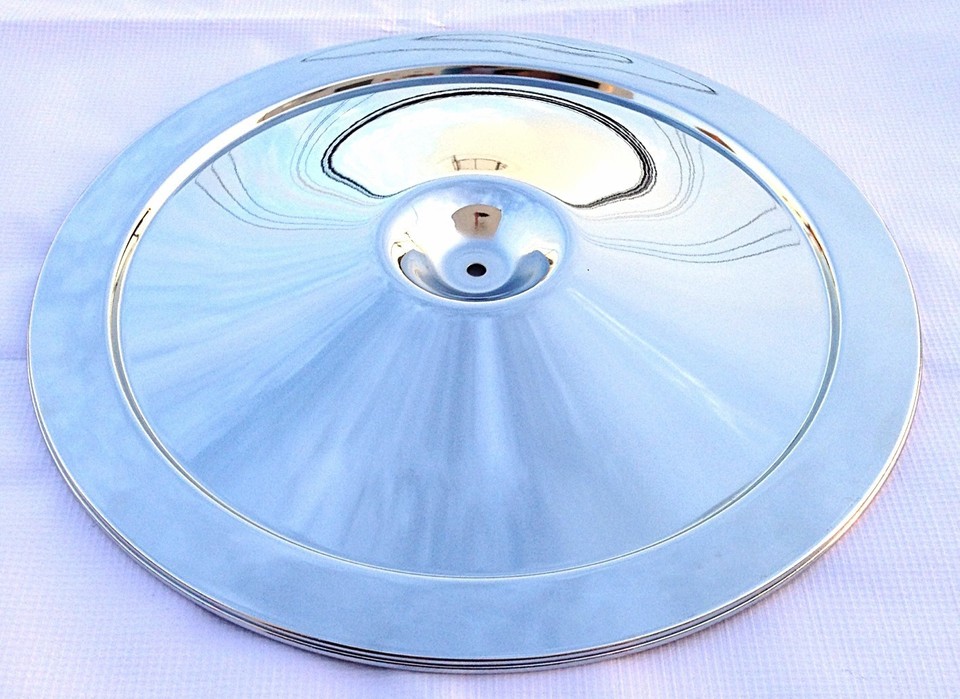 Chevrolet Chrome Air Cleaner Lid Top SB BB Engines Silk Screen Curve 65 ...