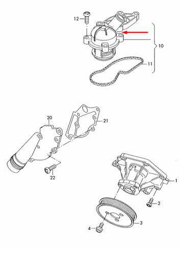 NEW AUDI A8 D3 COOLANT THERMOSTAT 06E121111H 2.8 FSI OEM NO DUTY TO 🇺🇸 ...