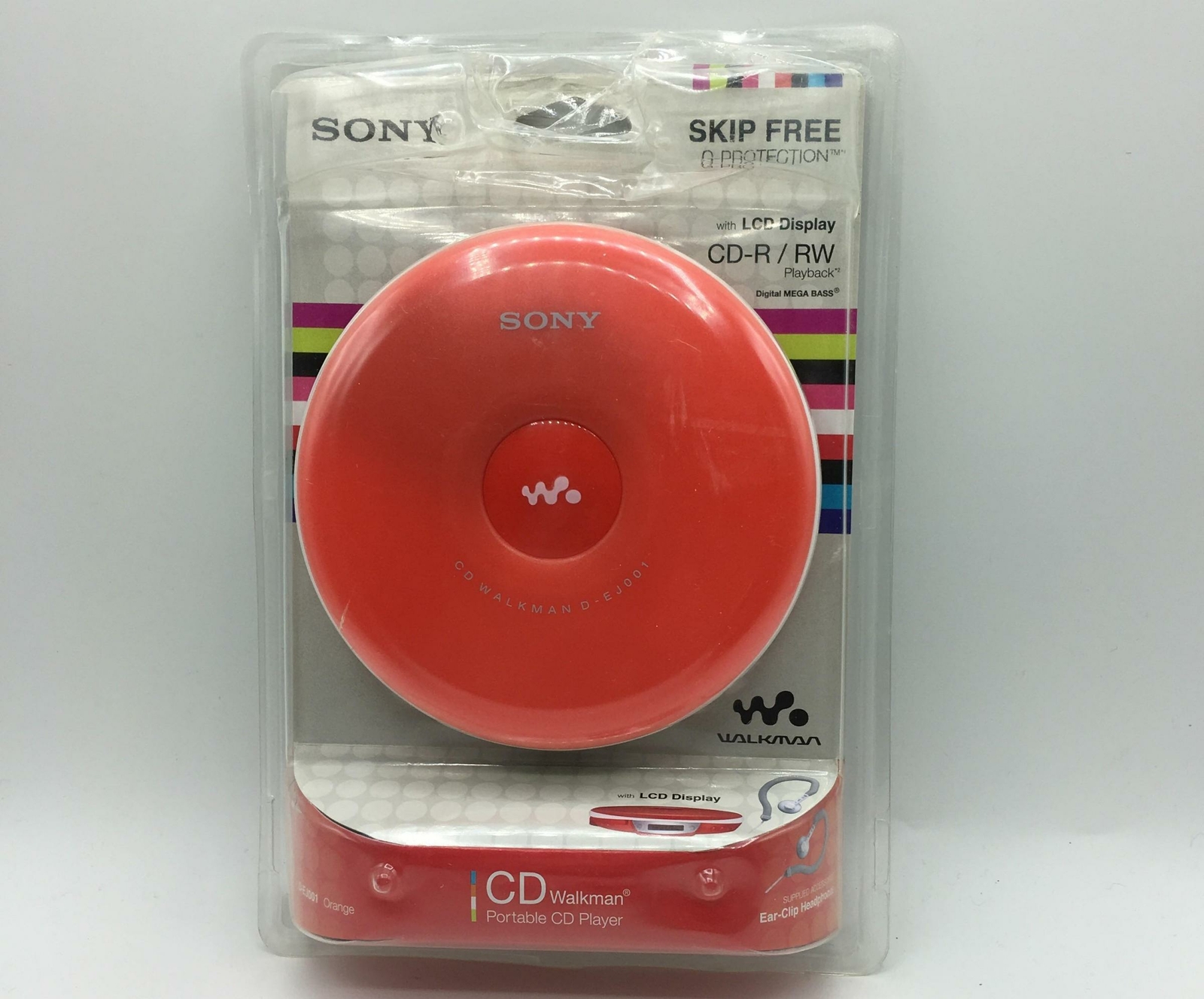 Sony Walkman Portable CD Compact Disc Player D-ej001 Orange for sale ...