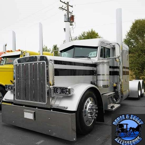 15" Chopped top Stainless Air Cleaner Housing Peterbilt 379 389 ...