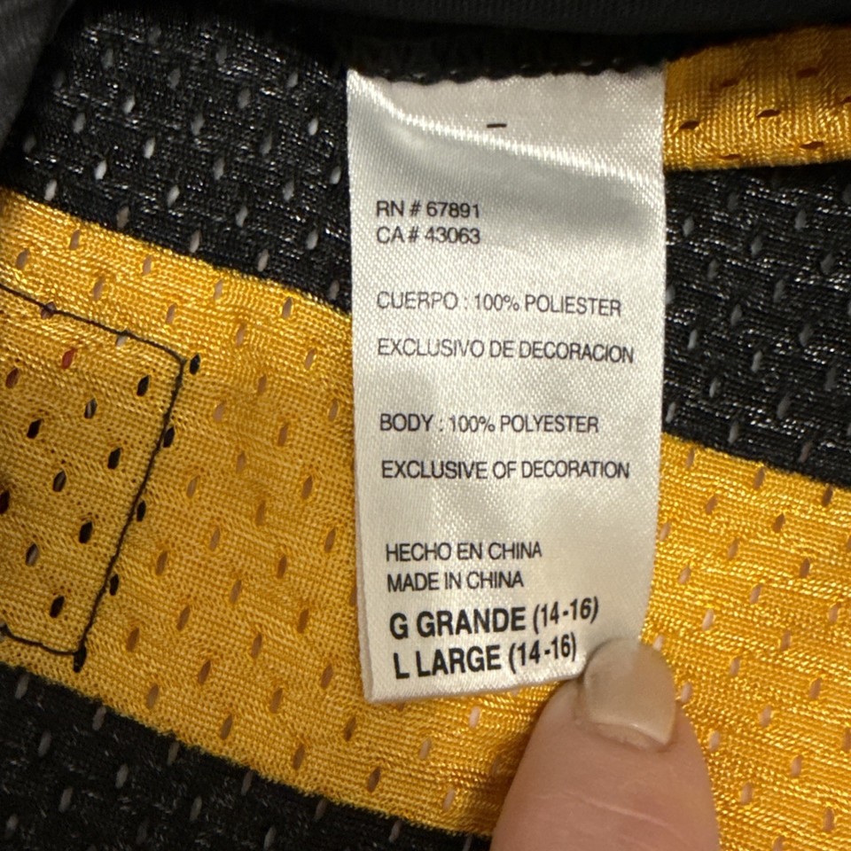 Nike Pittsburgh Steelers Jersey LeVeon Bell #26 Boy’s L 14-16 Bumblebee ...