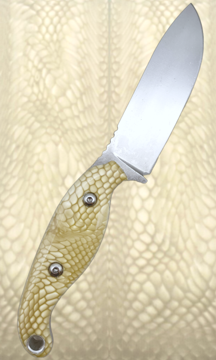 2 Ivory Snake Juma .187 " 3/16" Scales 2" x 6" - Knife Handle Material ...