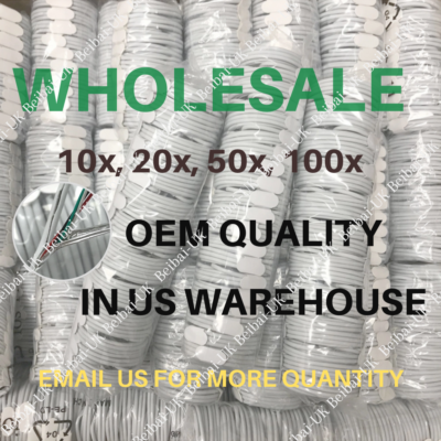 100X Wholesale Lot USB Cable 3/6Ft For Apple iPhone 14 13 12 11 8 7 ...