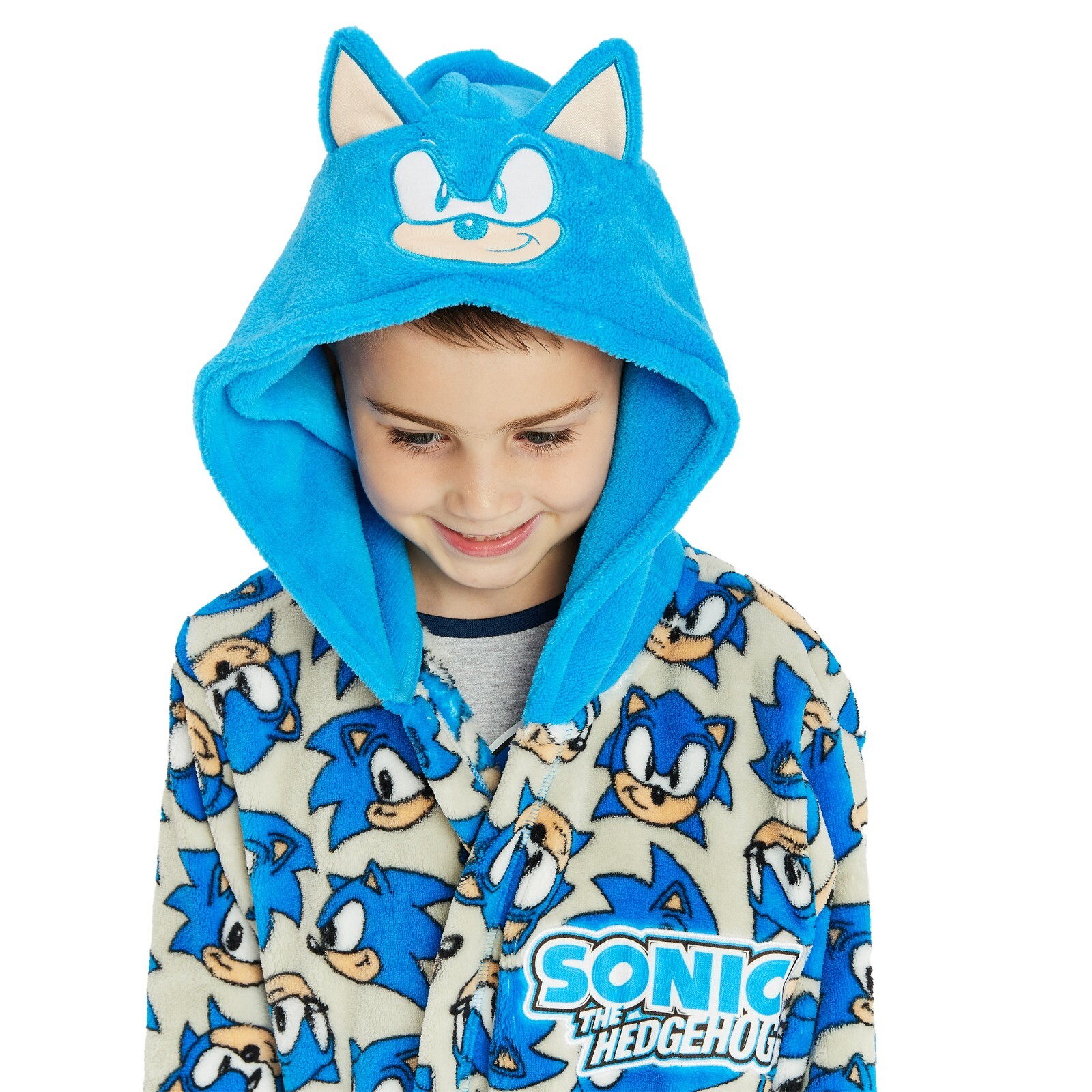 Boys Sonic the Hedgehog Personalised Dressing Gown Gamer Gaming Robe 4 ...