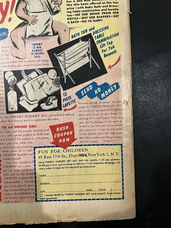 Moon Girl #4 (EC Comics 1948) FR/PR Moon Girl Vs. Vampire! PCH Johnny ...