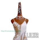 Womens Rhinestone Latin Performance Competition Adult Rumba Tassels ...