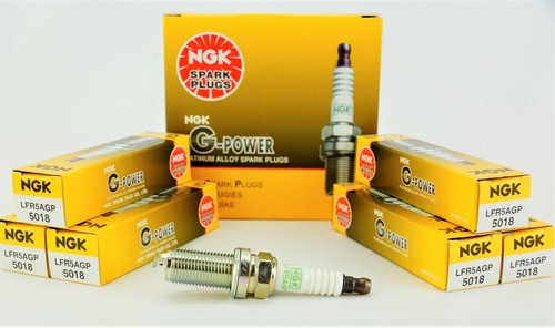 NGK 5018 Spark Plug G-Power LFR5AGP | Set of 6 | Platinum | 14 mm ...